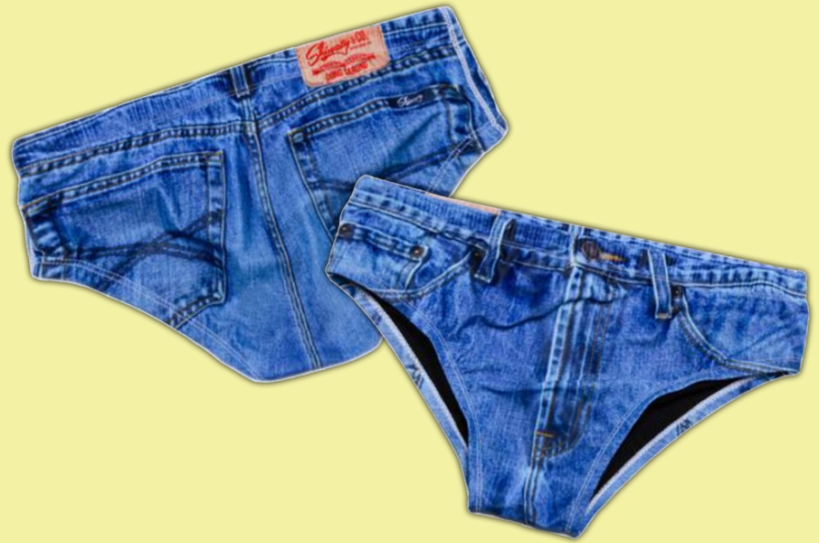 Speedos im Denim-Look – so witzig sehen die Badehosen aus