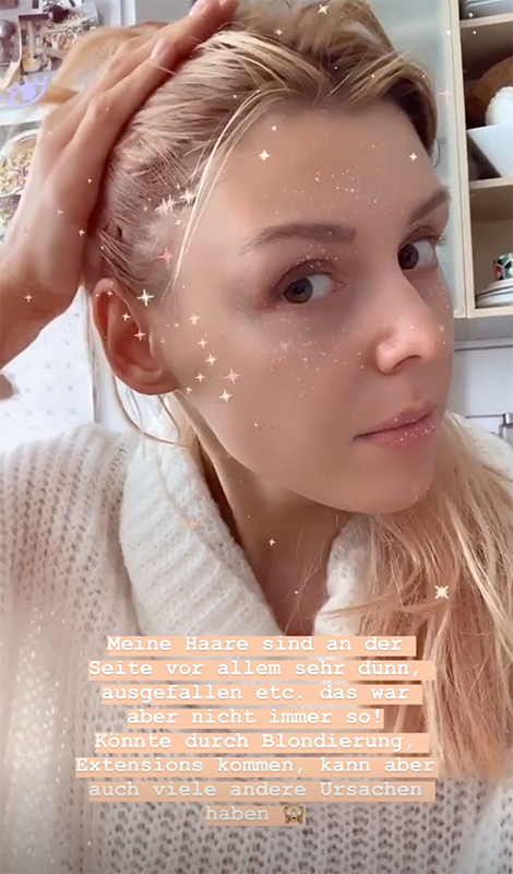 Gerda Lewis zeigt sich auf Instagram ohne Extensions